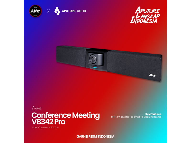 Aver VB342 Pro4K PTZ Video Bar Aputure Lanskap Indonesia
