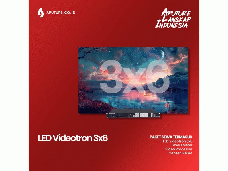 sewa LED Videotron 3x6 Jabodetabek PT Aputure Lanskap Indonesia