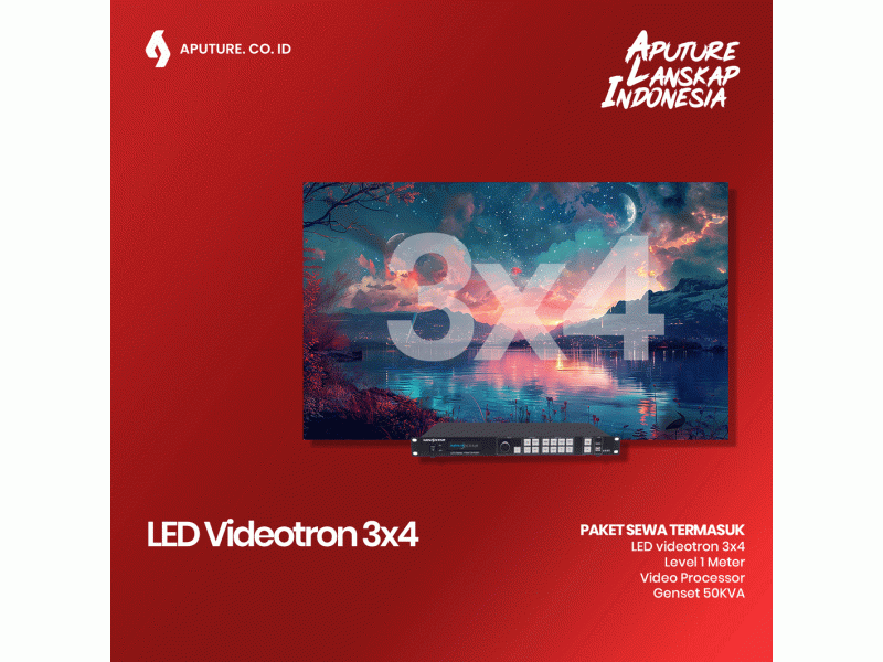 sewa LED Videotron 3x4 Jabodetabek PT Aputure Lanskap Indonesia